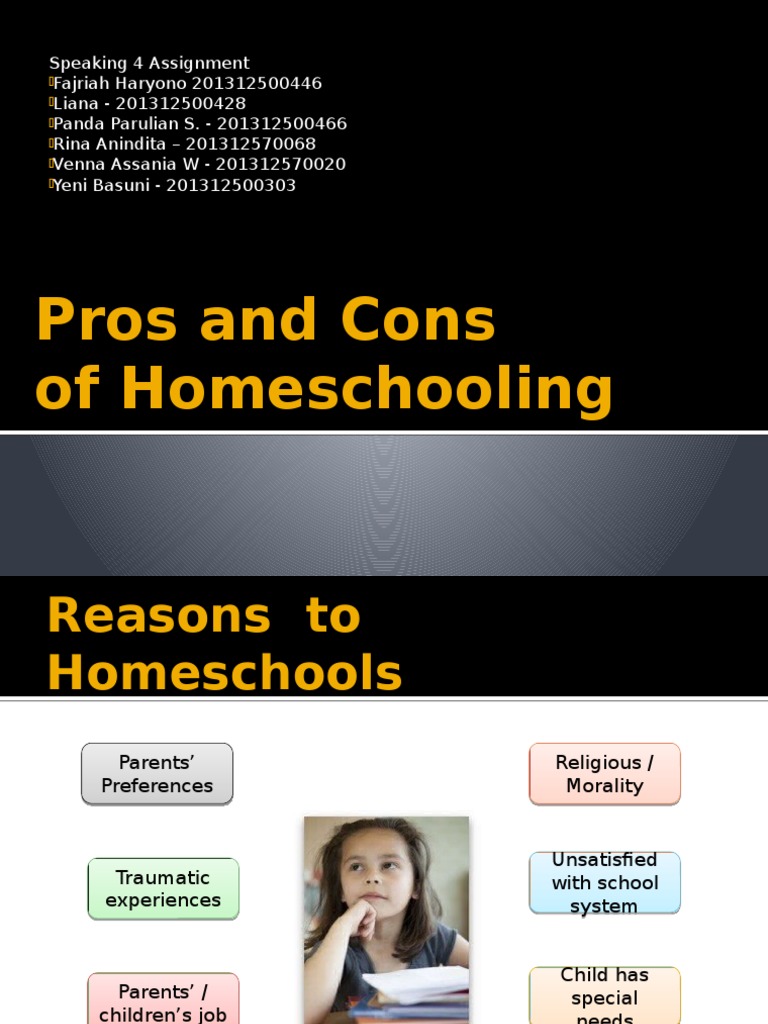 Pros and Cons of Homeschooling | PDF | Self-Improvement