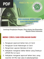 Manual Guide Aplikasi Cerol v.3.0 - Menu Back Start - Customer (Indonesia Lang) | PDF