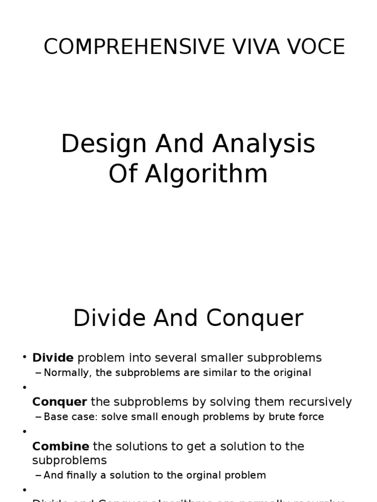 Comprehensive Viva Voce | PDF | Dynamic Programming | Mathematical Optimization