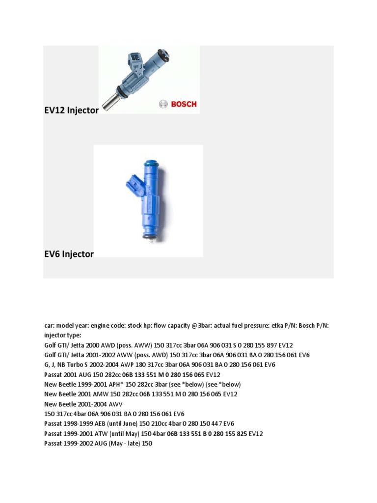 EV12 EV6 Injector | PDF | Grey | Brown