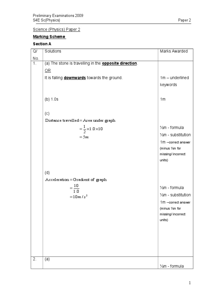 Physics Paper 2 Marking Scheme | PDF | Boiling | Evaporation