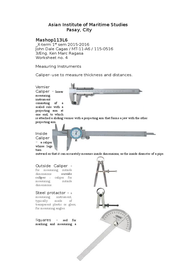 Measuring Instruments Overview | PDF