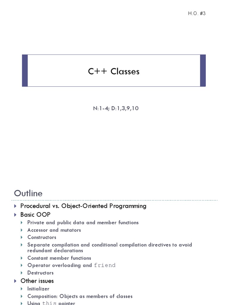 Classes Pdf Constructor Object Oriented Programming Programming