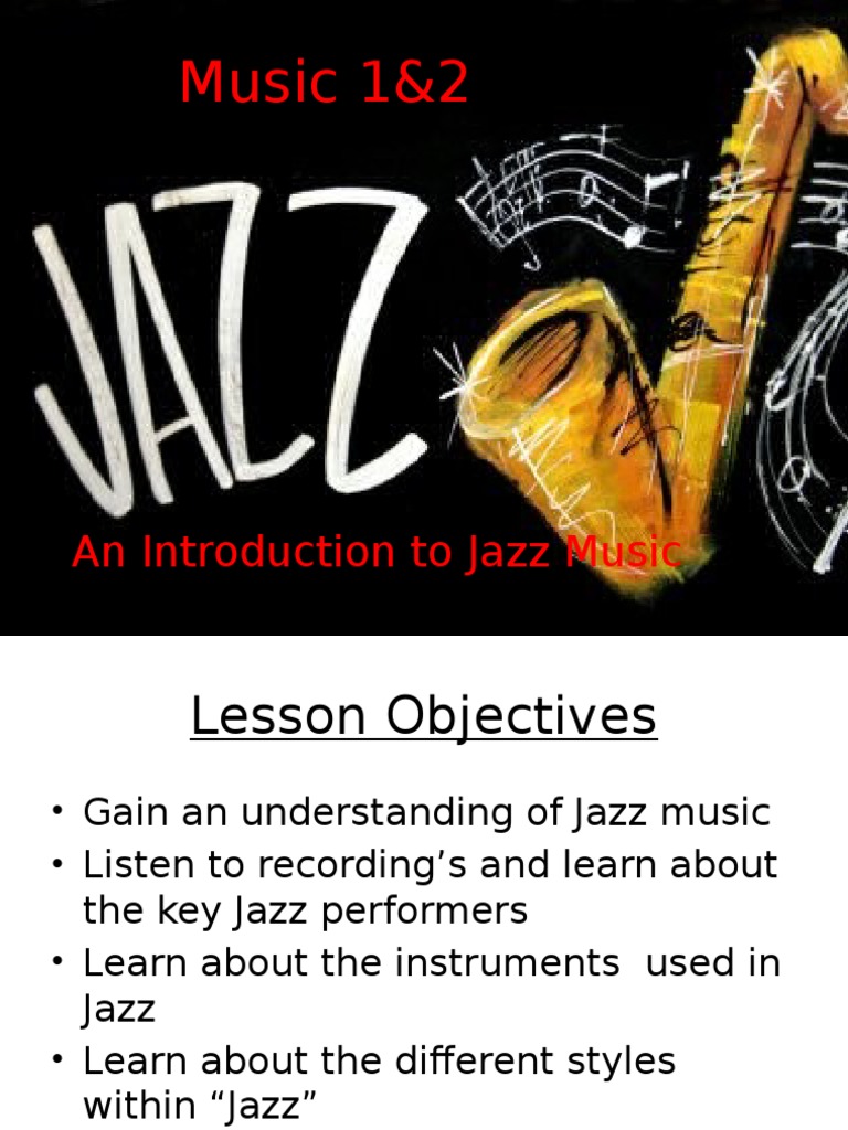 Music 1&2: An Introduction To Jazz Music | PDF | Jazz | Ragtime
