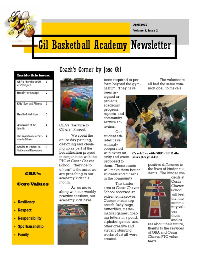 Gil Basketball Academy Newsletter: Coach's Corner by Jose Gil | PDF ...