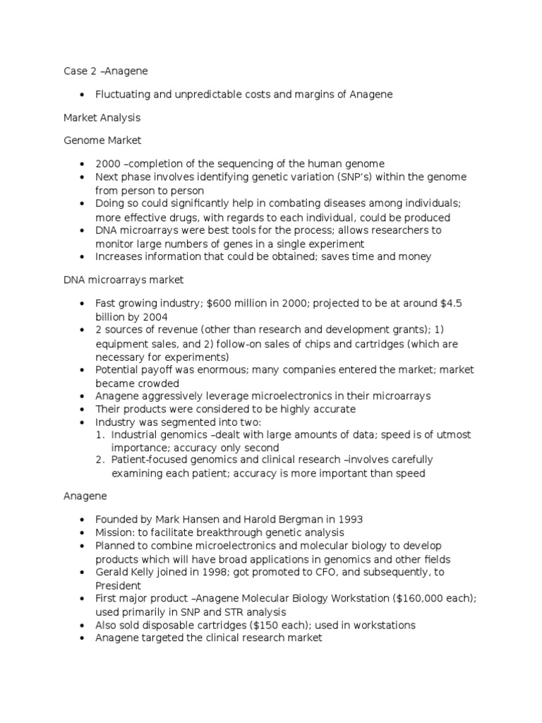 Anagene | PDF | Genomics | Dna Microarray
