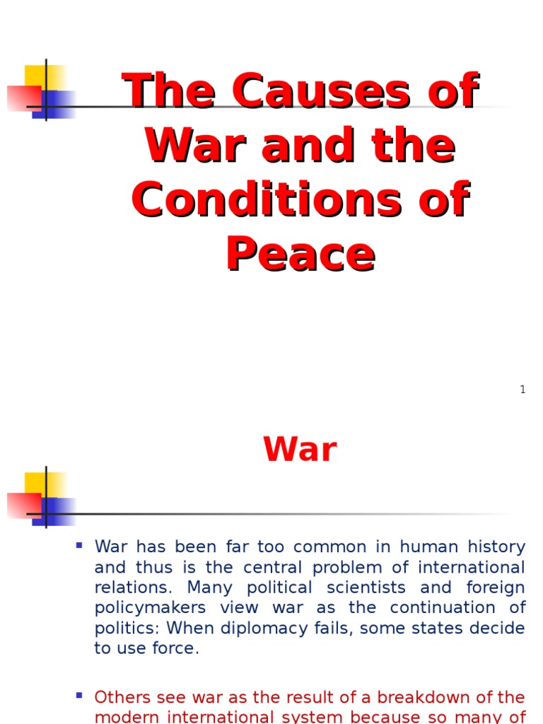 The Causes of War and The Conditions of Peace | PDF | Guerrilla Warfare ...