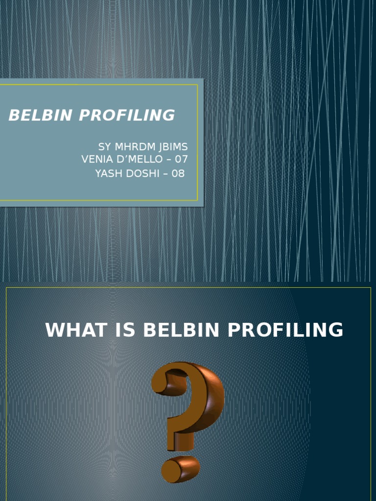 Belbin Profiling | PDF | Metaphysics Of Mind | Emergence