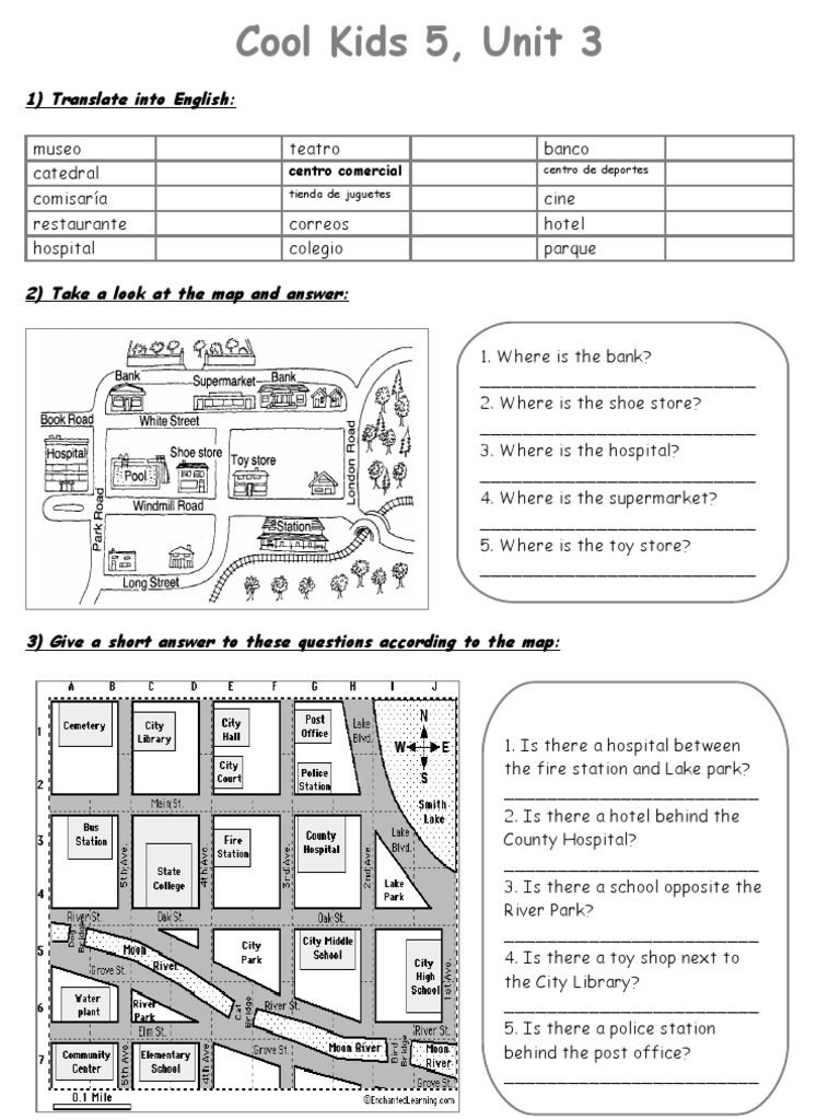 Cool Kids 5 Unit 3 B & W | PDF | Leisure