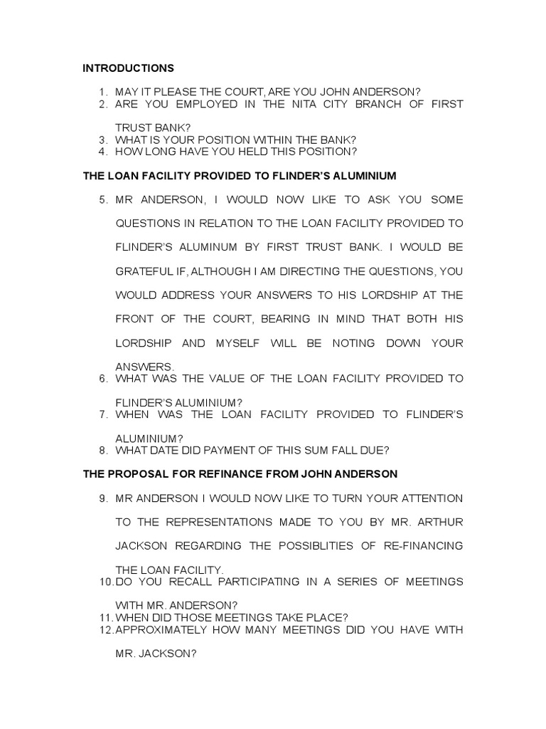 Examination in Chief | PDF