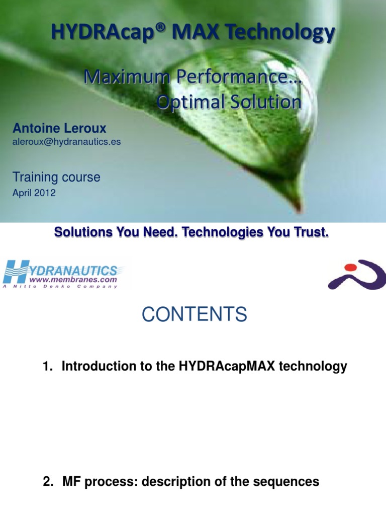 HYDRAcap MAX Presentation - Abril 2012 | PDF | Chemical Substances ...