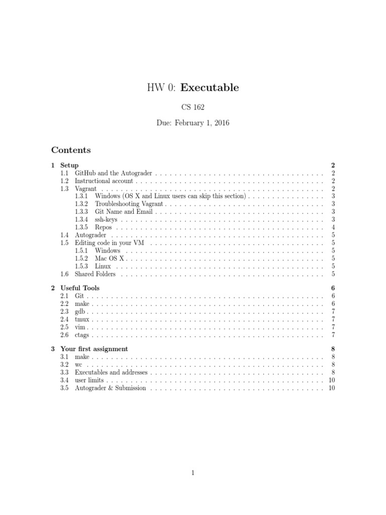 CS 162 hw0 | PDF | Virtual Machine | Secure Shell
