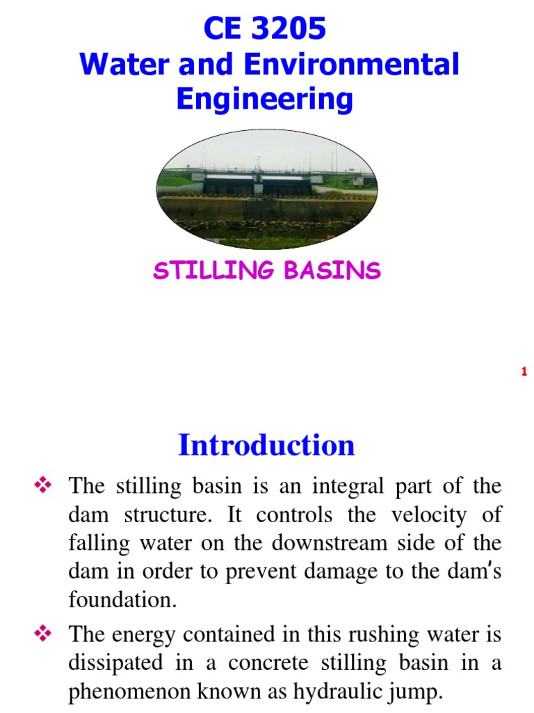 Stilling Basins | PDF | Spillway | Water And The Environment