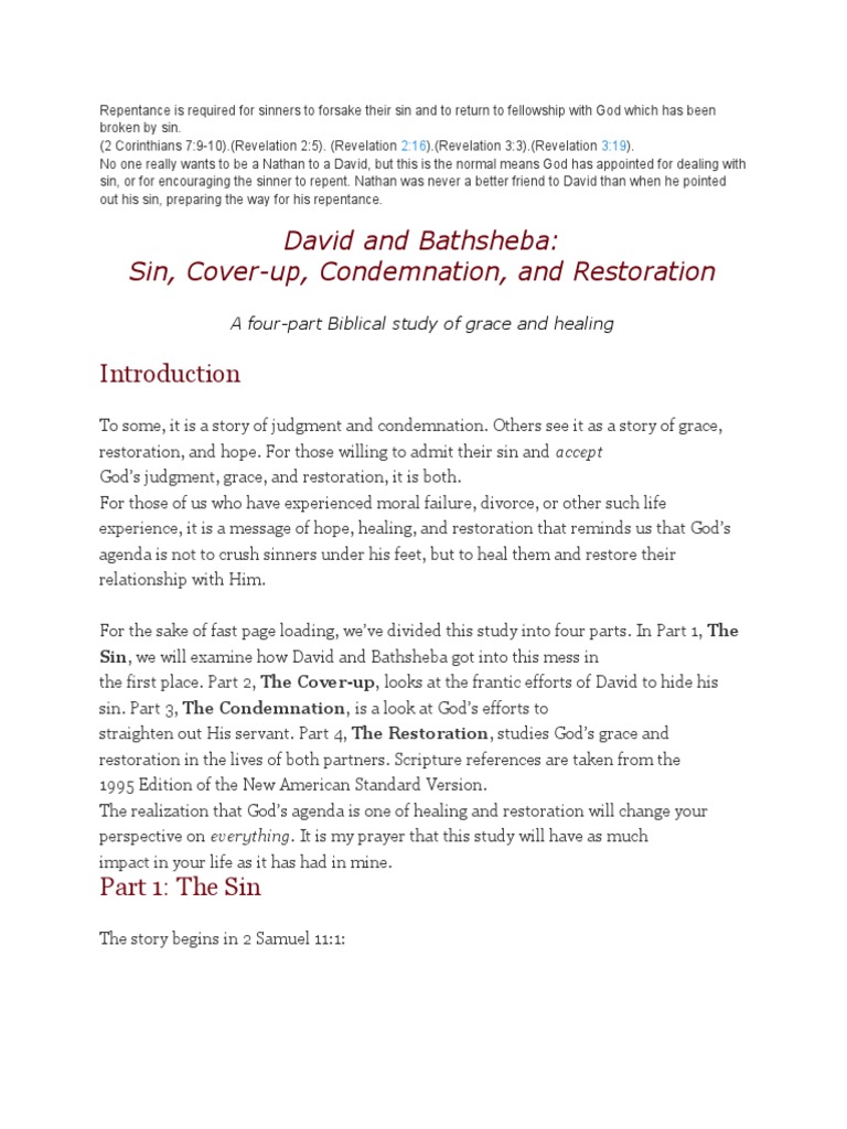 Nathan Rebukes David | Download Free PDF | David | Repentance