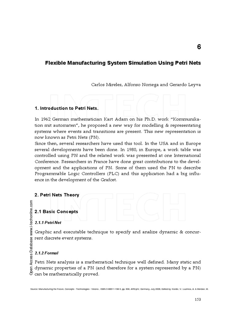 Flexible Manufacturing System Simulation Using Petri Nets | PDF | Areas Of Computer Science ...