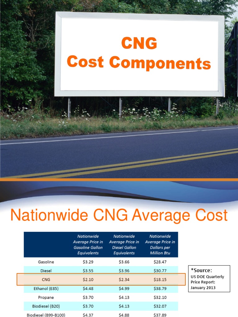 CNG Cost Breakdown and Pricing Analysis | PDF | Natural Gas | Gas ...