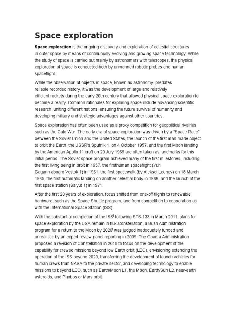 Space Exploration | PDF | Space Exploration | Mariner Program