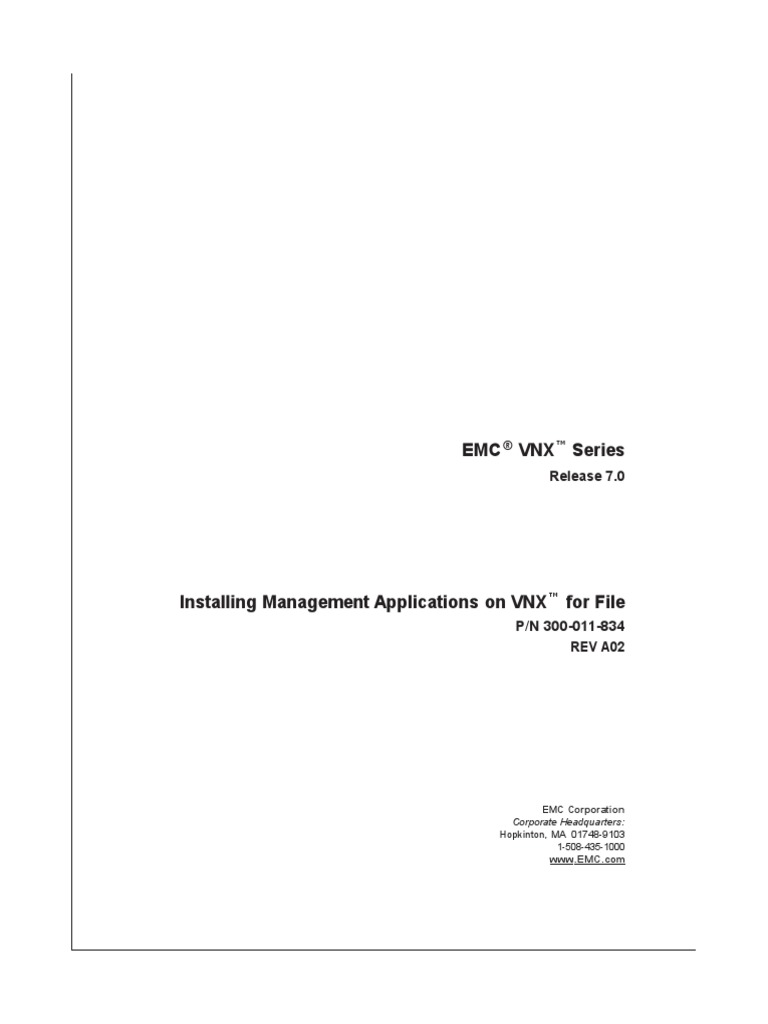 Installing Management Applications On VNX For File - IN | PDF | Command Line Interface ...