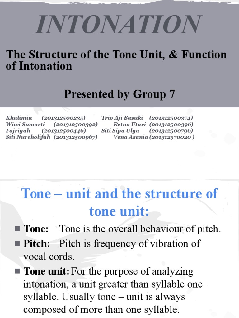 Functions and Structure of Intonation | PDF | Stress (Linguistics ...