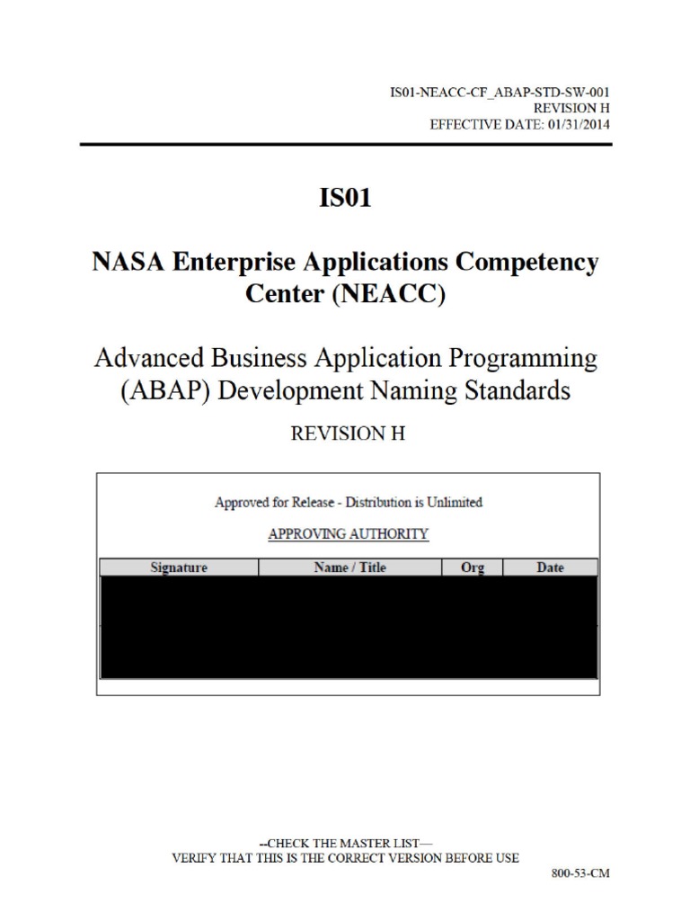 ABAP Development Naming Standards PDF | PDF | Class (Computer ...