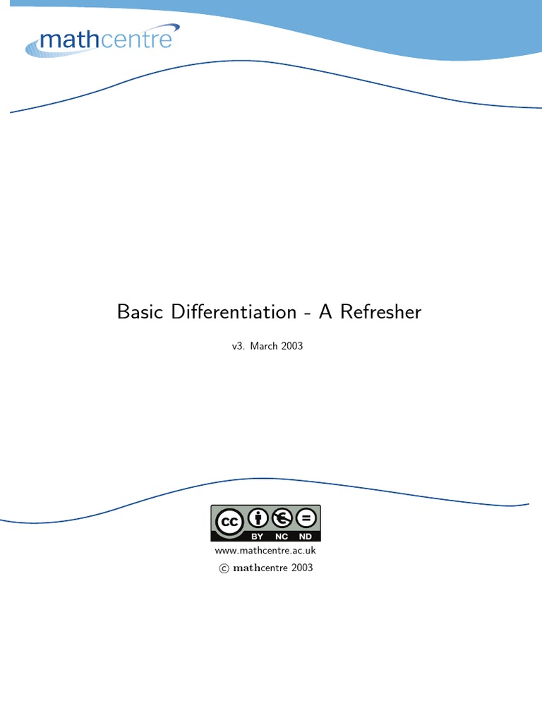 Basic Differentiation | PDF | Derivative | Analysis