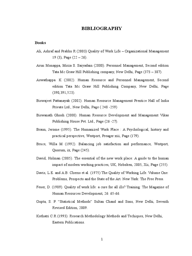 Bibliography | Work–Life Balance | Employment