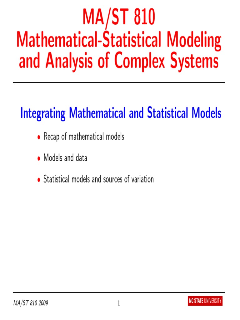 Integrating Mathematical and Statistical Models | PDF | Covariance | Pharmacokinetics