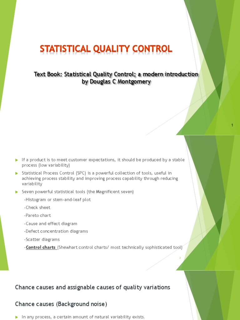Overview of statistical quality control | Standard Deviation | Statistics