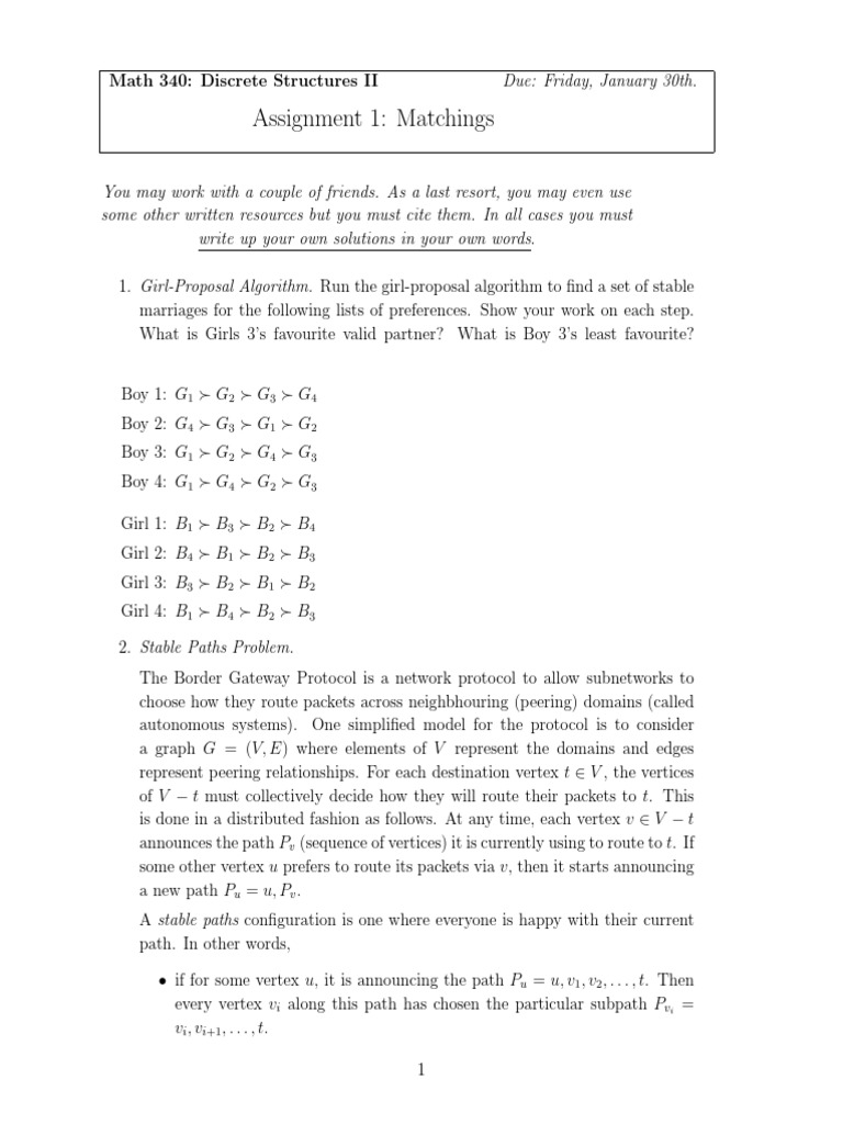 Descrete Structures Assignment1 | PDF | Mathematical Relations ...