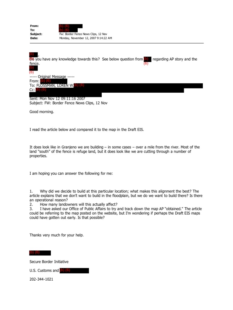 CREW: U.S. Department of Homeland Security: U.S. Customs and Border ...