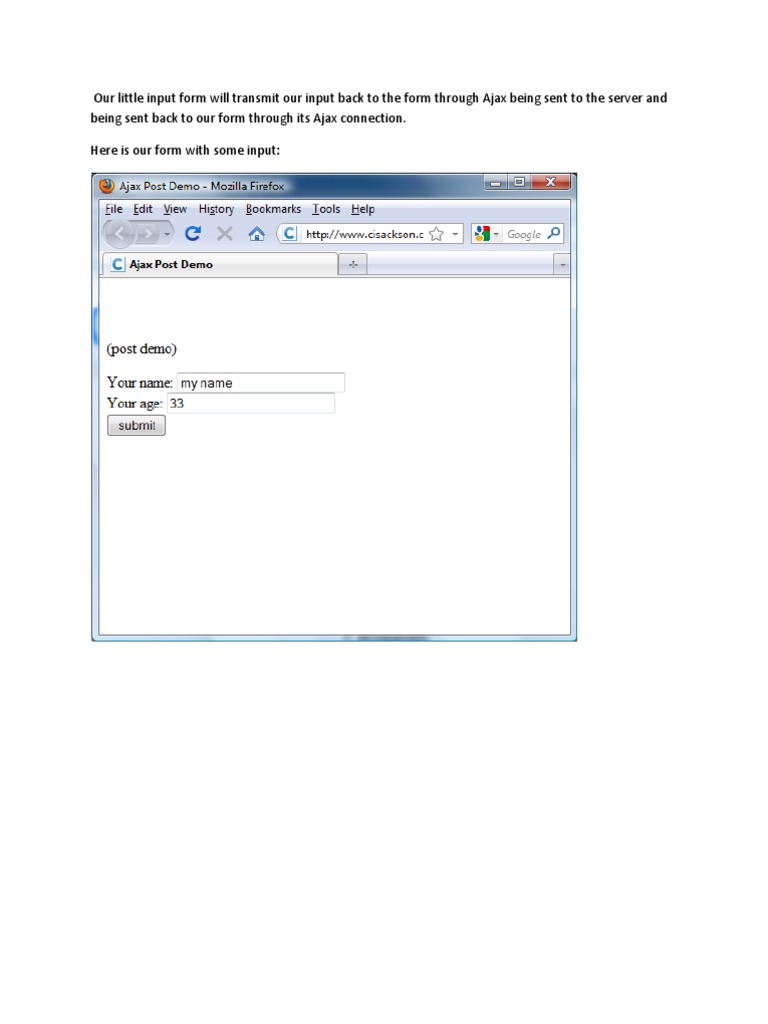 Ajax Data Sent With Post Method How To Code Ajax Programming Hypertext 