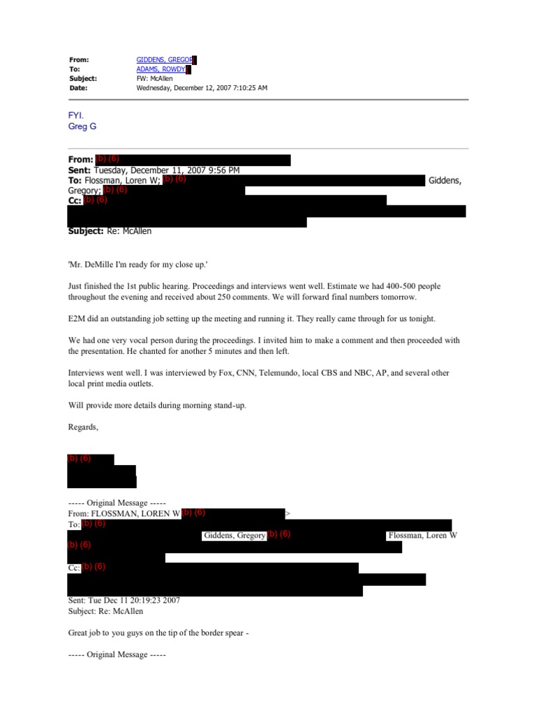 CREW: U.S. Department of Homeland Security: U.S. Customs and Border ...