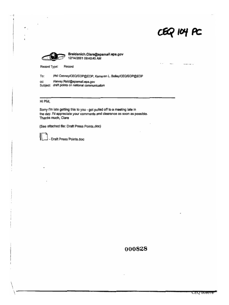 CREW: Council On Environmental Quality: Global Warming Documents: CEQ ...