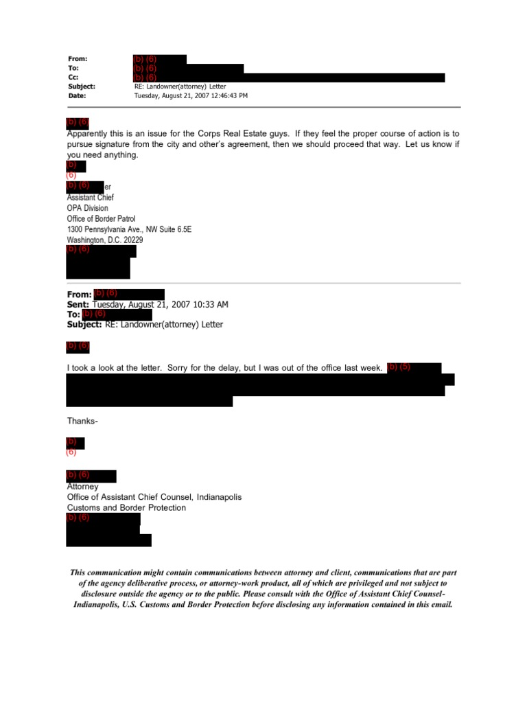 CREW: U.S. Department of Homeland Security: U.S. Customs and Border ...