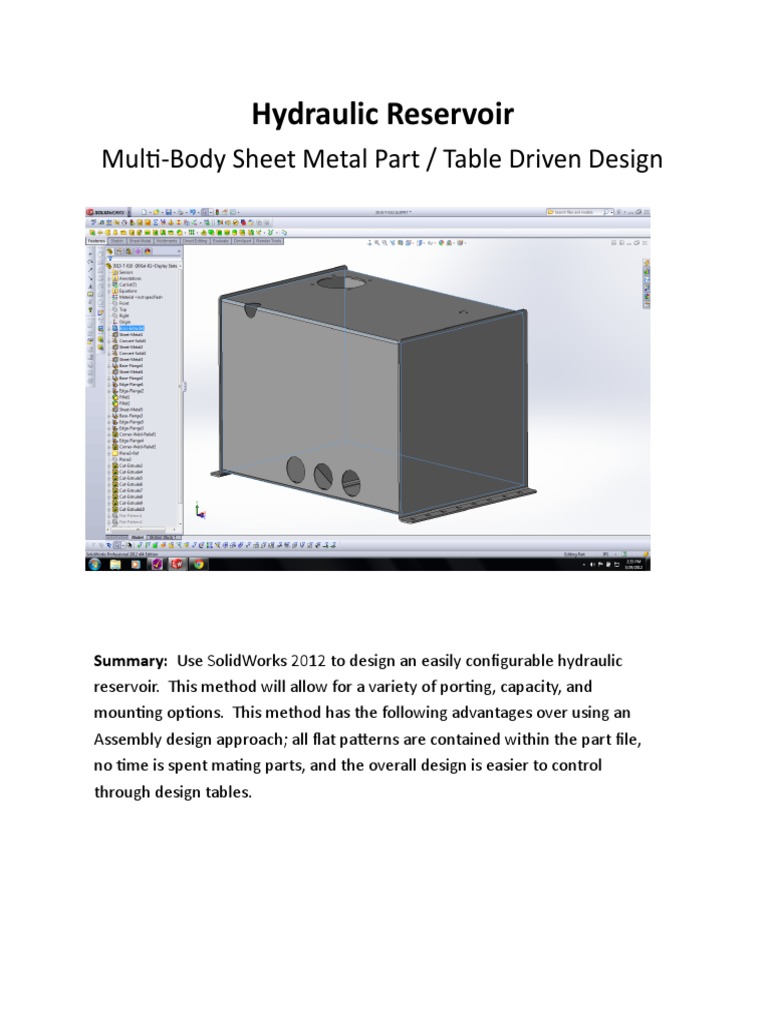 Solidworks Multibody Sheet Metal Design | PDF | Sheet Metal | Extrusion