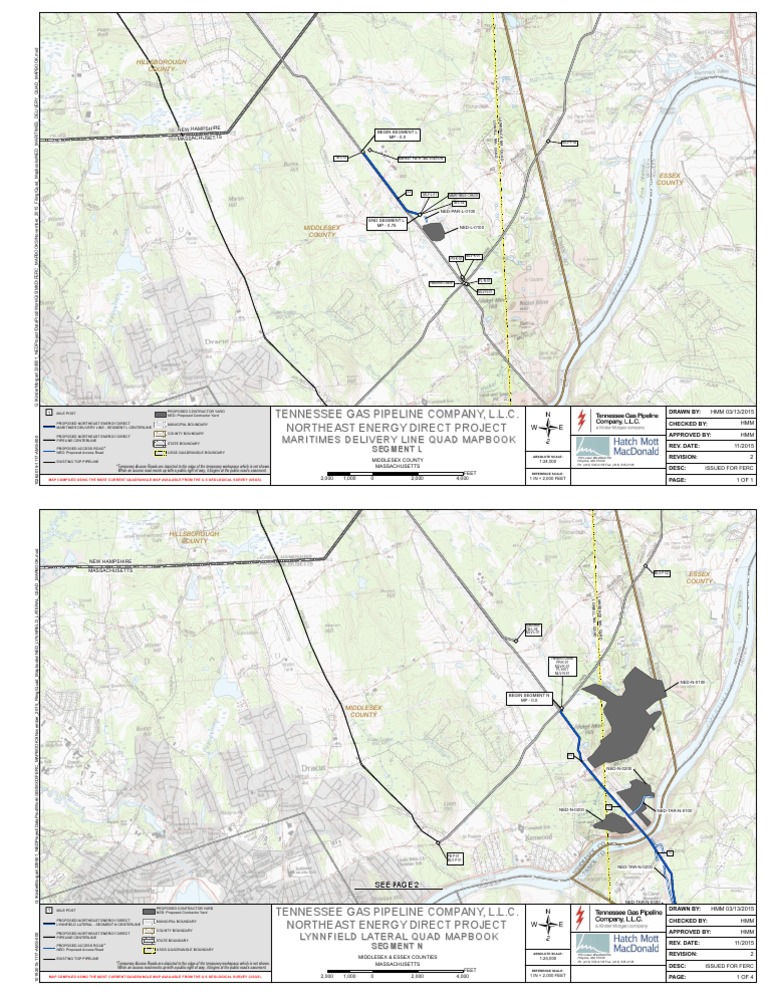 DRACUT NED Map Shown On Top of Older USGS Map | PDF | United States ...