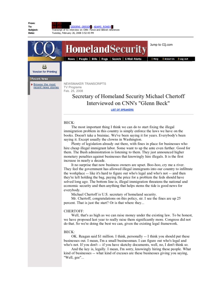 CREW: U.S. Department of Homeland Security: U.S. Customs and Border ...