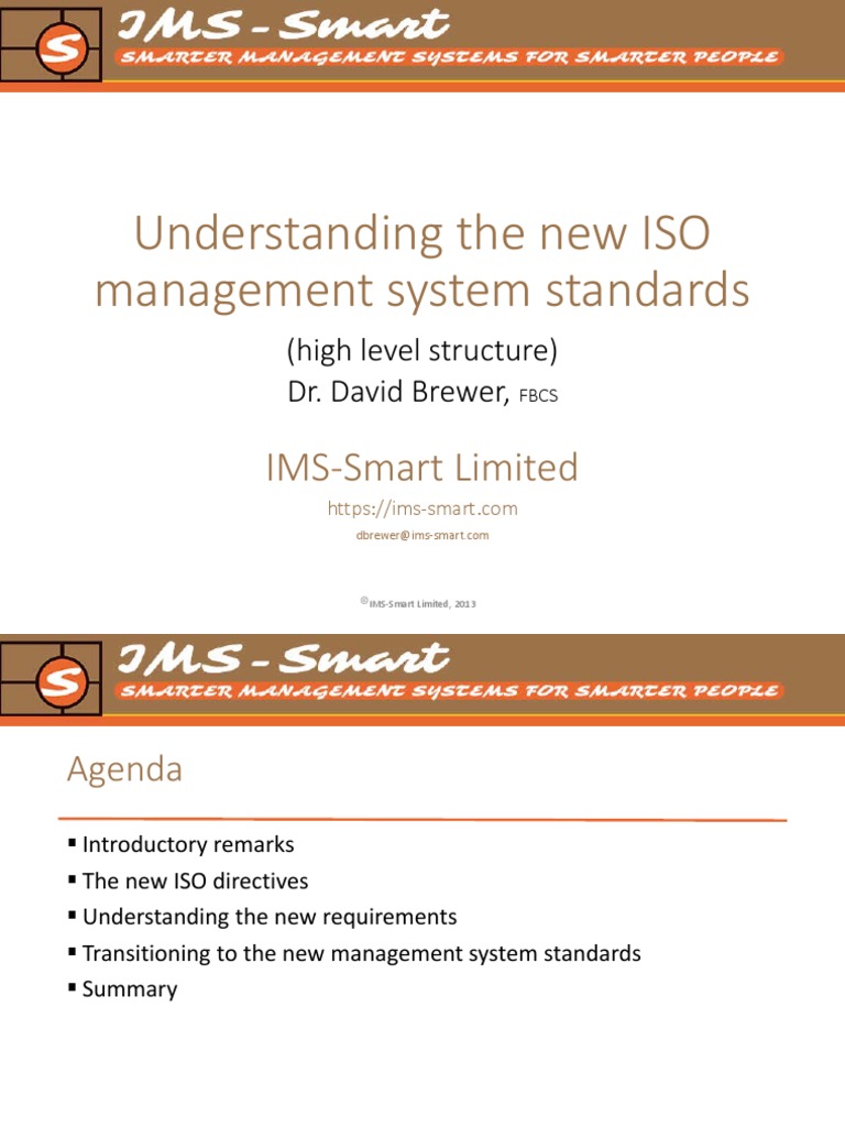 Understanding The New ISO Management System Standards | PDF ...