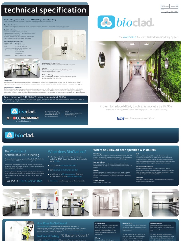 BioClad Brochure | PDF | Antimicrobial | Polyvinyl Chloride