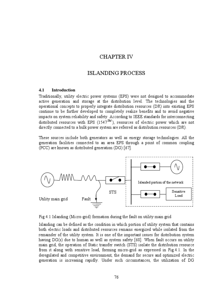 Islanding Process: Islanded Portion of The Network | PDF | Electrical ...