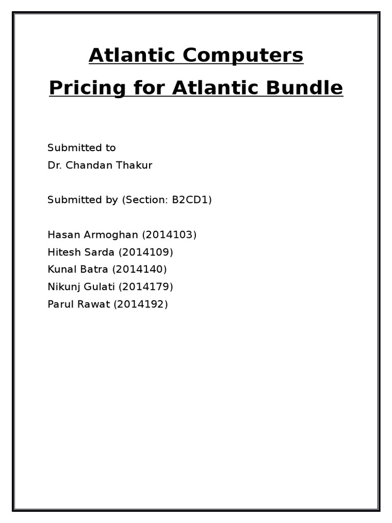 Atlantic Computers Pricing For Atlantic | PDF