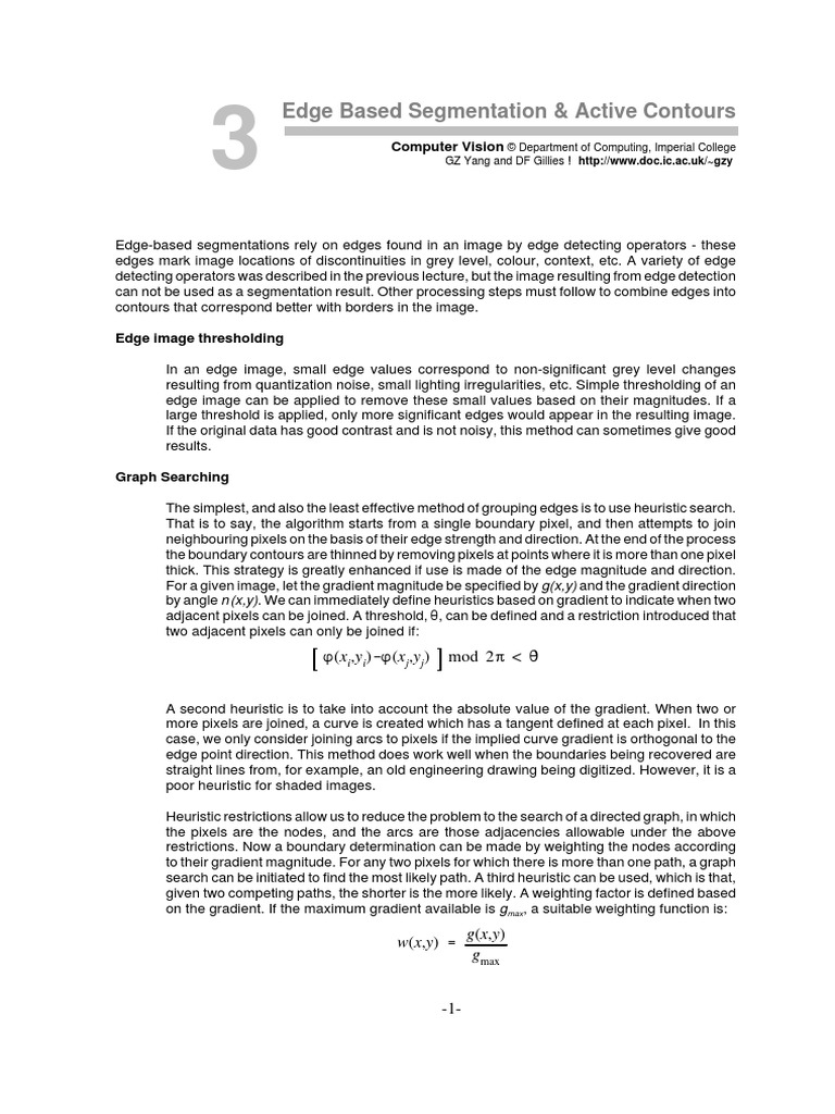 Edge Based Segmentation | PDF | Image Segmentation | Areas Of Computer Science