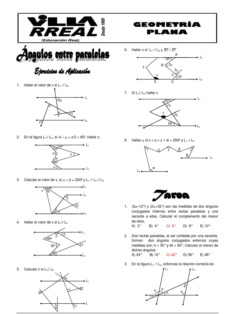 Angulos Entre Paralelas | PDF