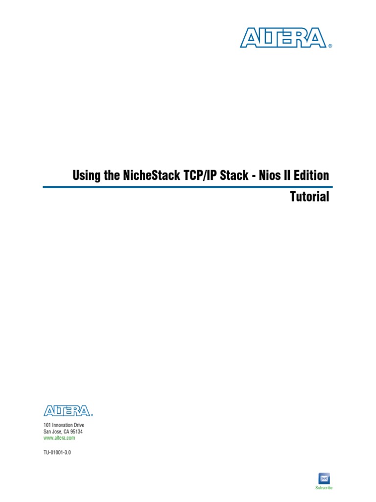 Using The NicheStack TCP-IP Stack - NIOS II Edition - TUTORIAL | PDF | Network Socket ...