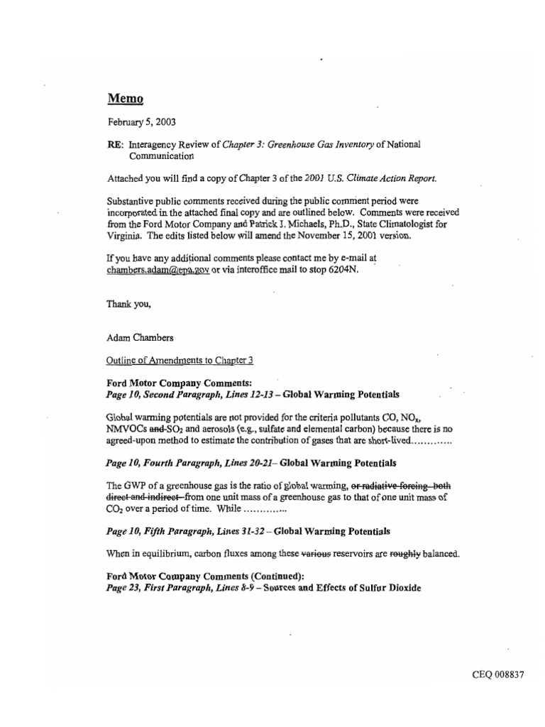 CREW: Council On Environmental Quality: Global Warming Documents: CEQ ...