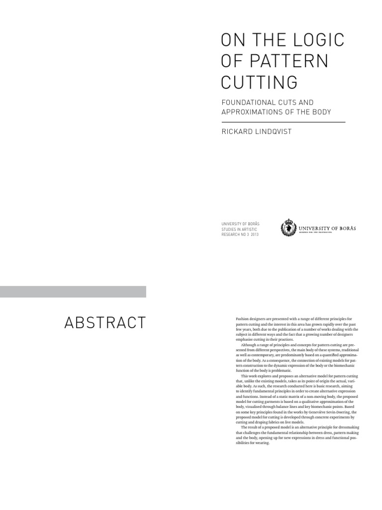 Pattern Logic/cutting | PDF | Clothing | Seam (Sewing)