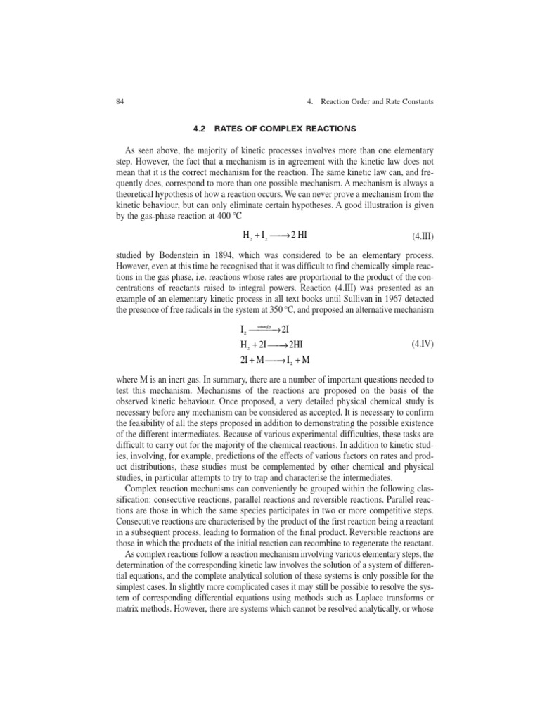 Rates of Complex Reactions | PDF | Chemical Kinetics | Chemical Reactions