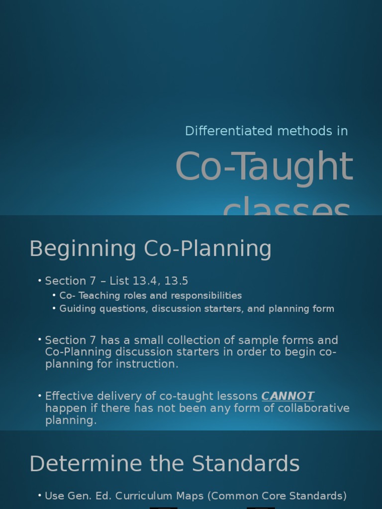 Co-Teaching Strategies and Planning Guide | PDF | Educational ...