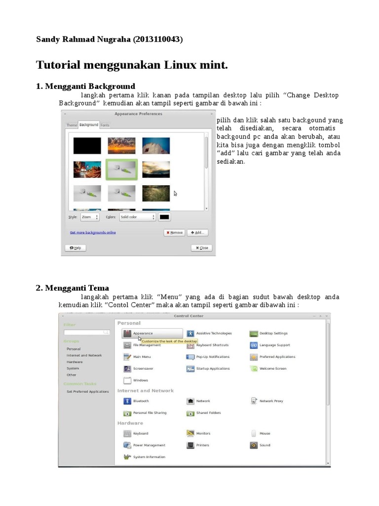 Tugas Tutorial Linux Mint | PDF