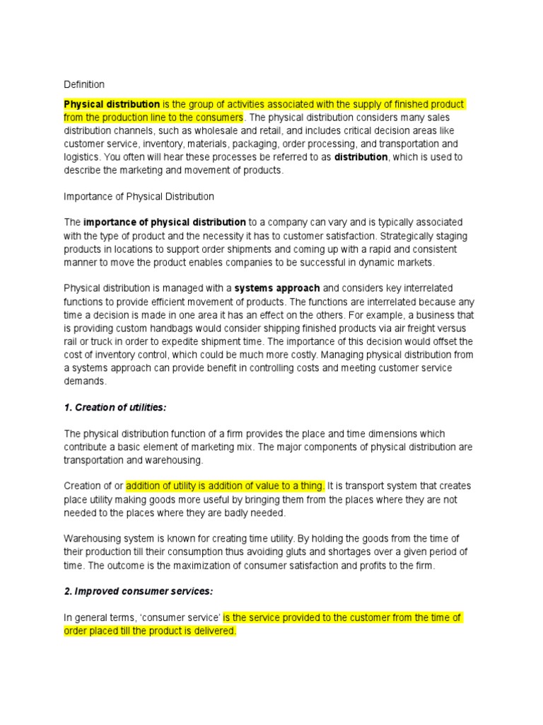 Distribution Management | PDF | Cargo | Warehouse